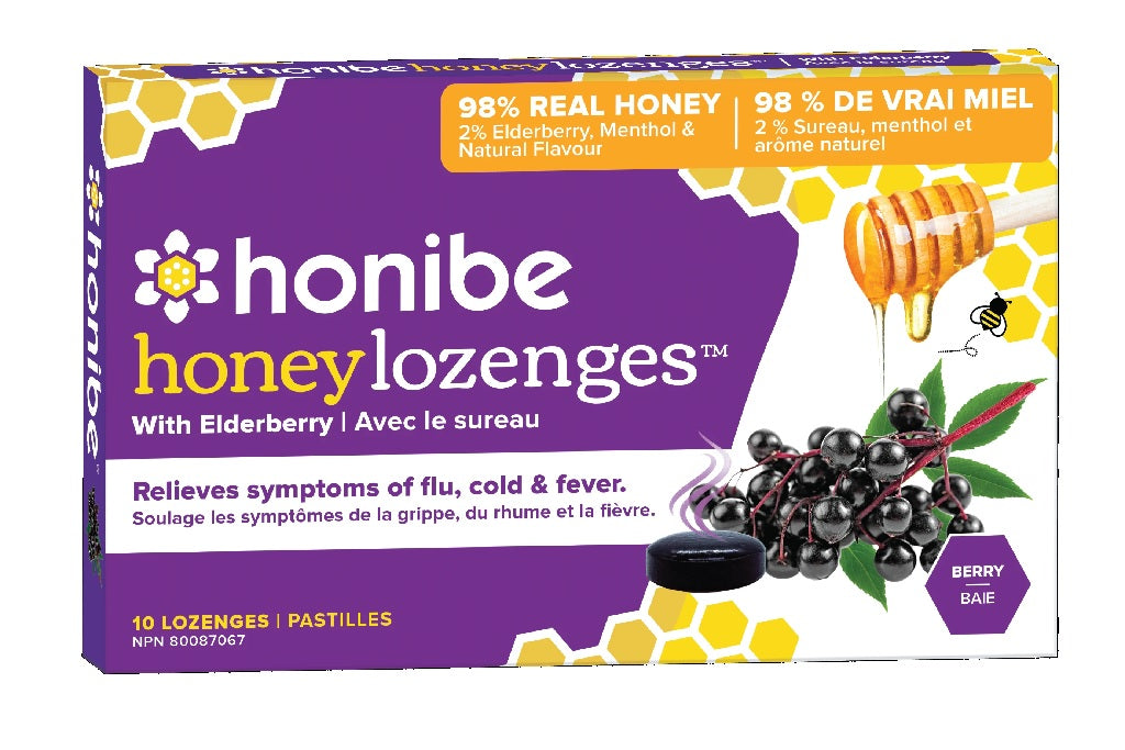 Honibe Honey Lozenges - Elderberry – Country Fields Beekeeping Supplies